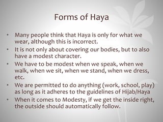 Modesty: A Part of Iman (Sisters) | PPTX