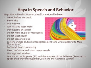 Modesty: A Part of Iman (Sisters) | PPTX