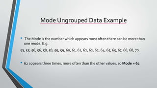 Mode ungroupe data | PPTX
