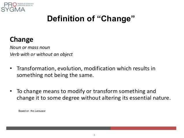 Management of Change Process
