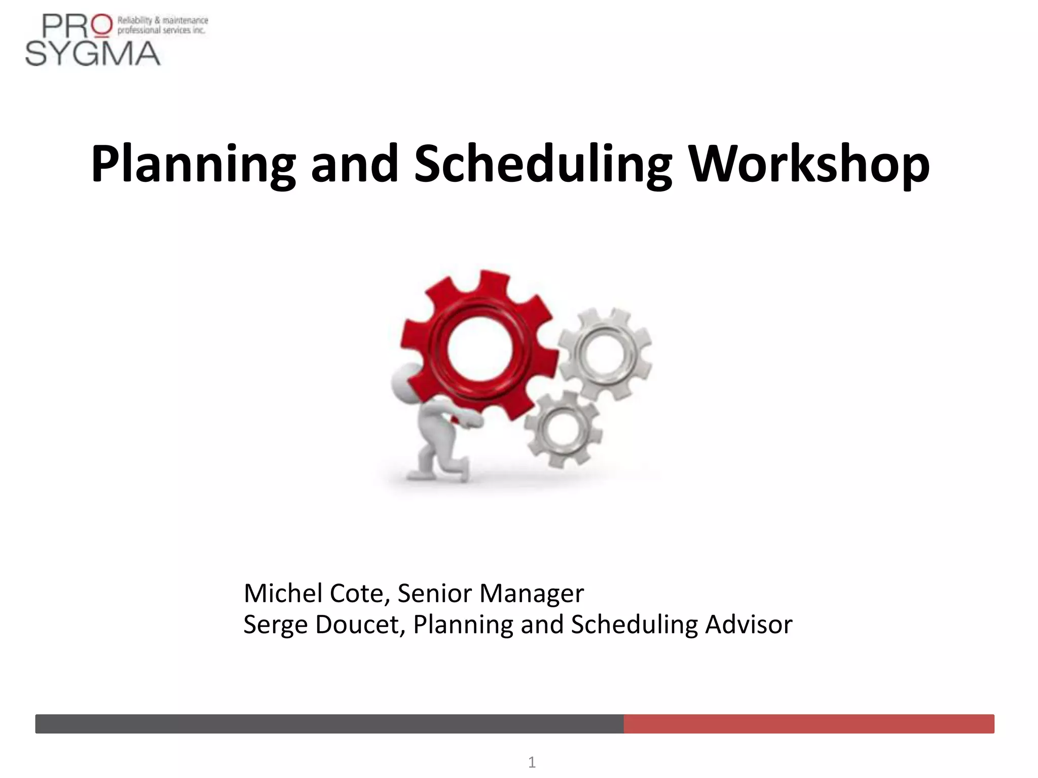 Planning and Scheduling Workshop | PPTX