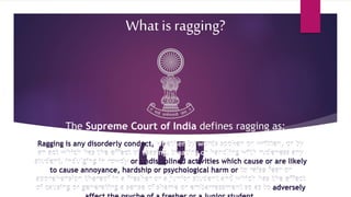 ragging | PPTX
