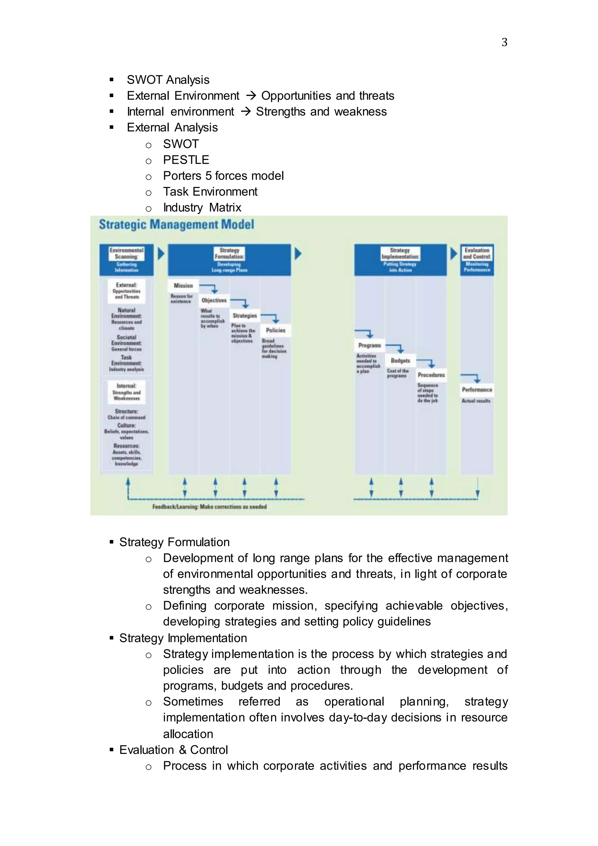 Strategic Management Module 1 | DOCX | Business Administration | Business