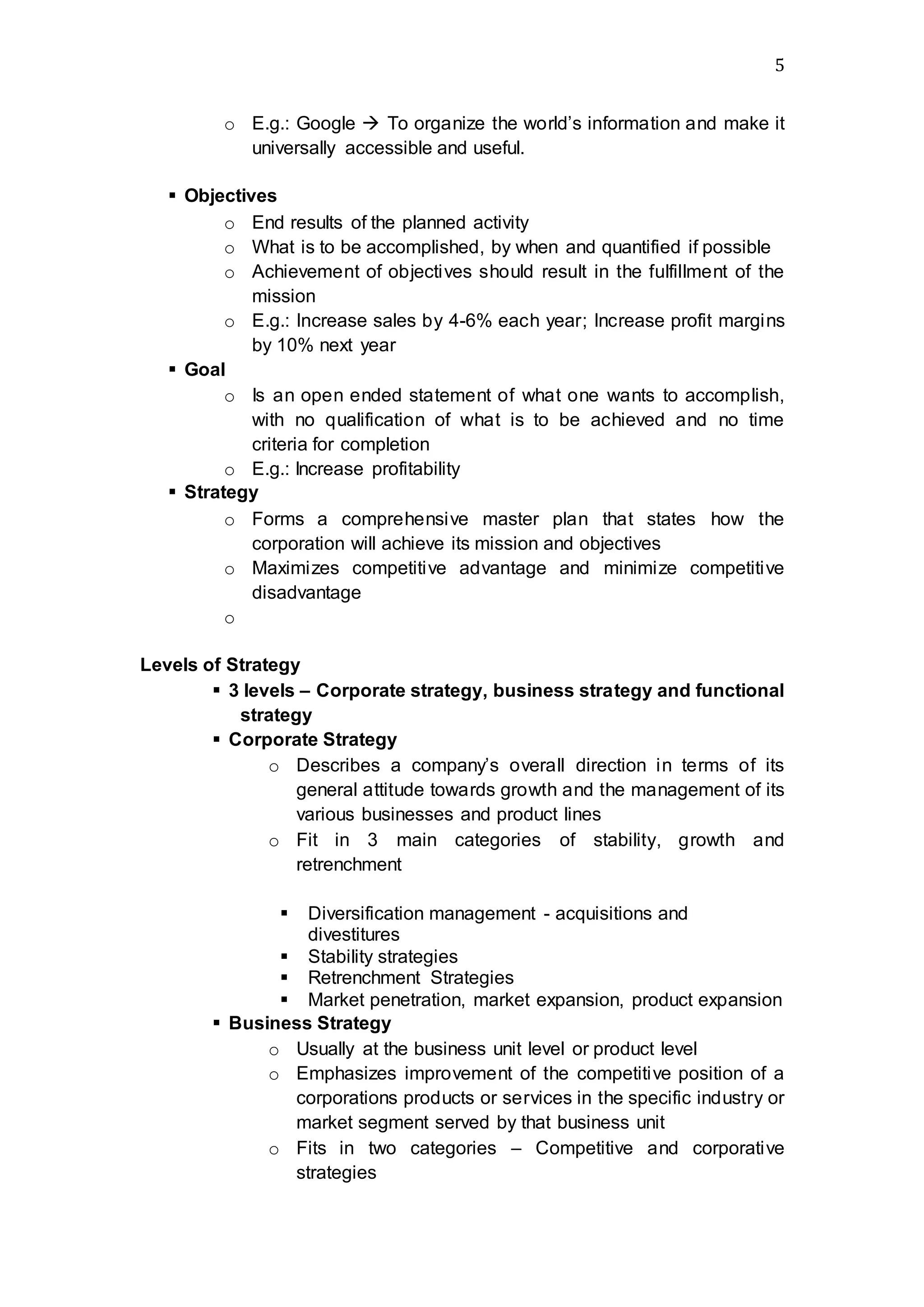 Strategic Management Module 1 | DOCX