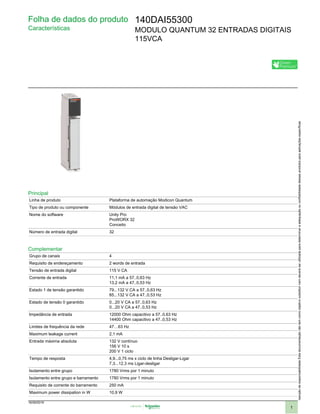 Modicon quantum 140 dai55300 | PDF