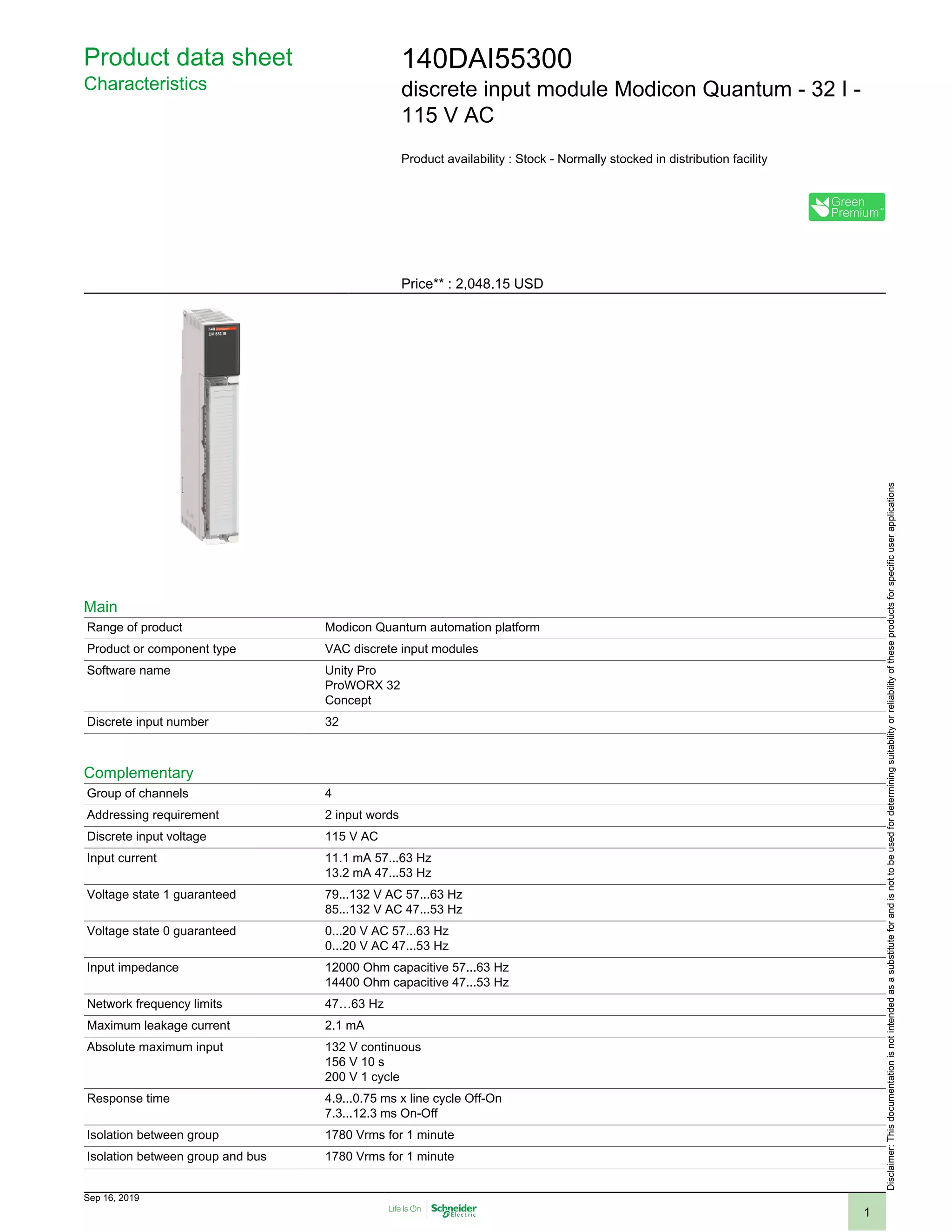 Modicon quantum pac 140 dai55300 | PDF