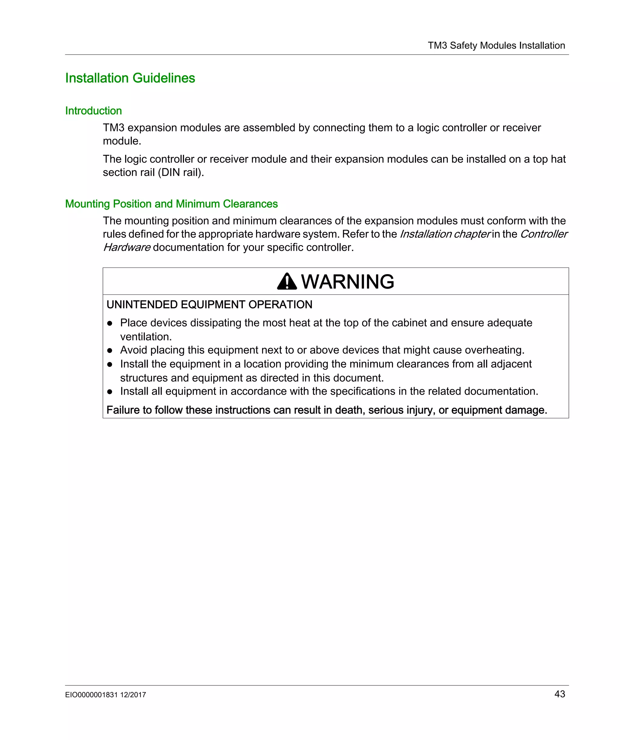 Modicon TM3 - Safety Modules, Hardware Guide.pdf | Technology & Computing