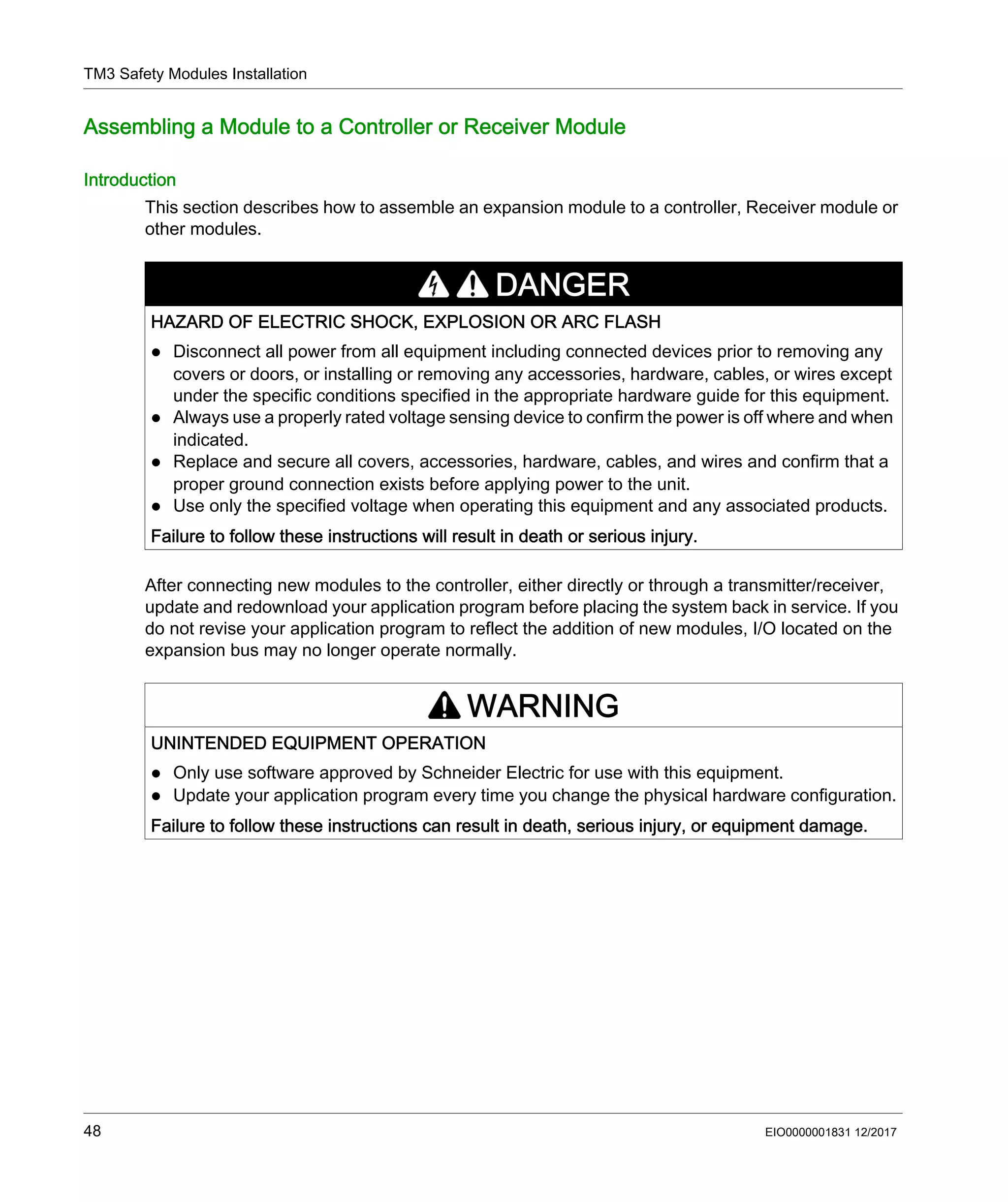 Modicon TM3 - Safety Modules, Hardware Guide.pdf | Technology & Computing