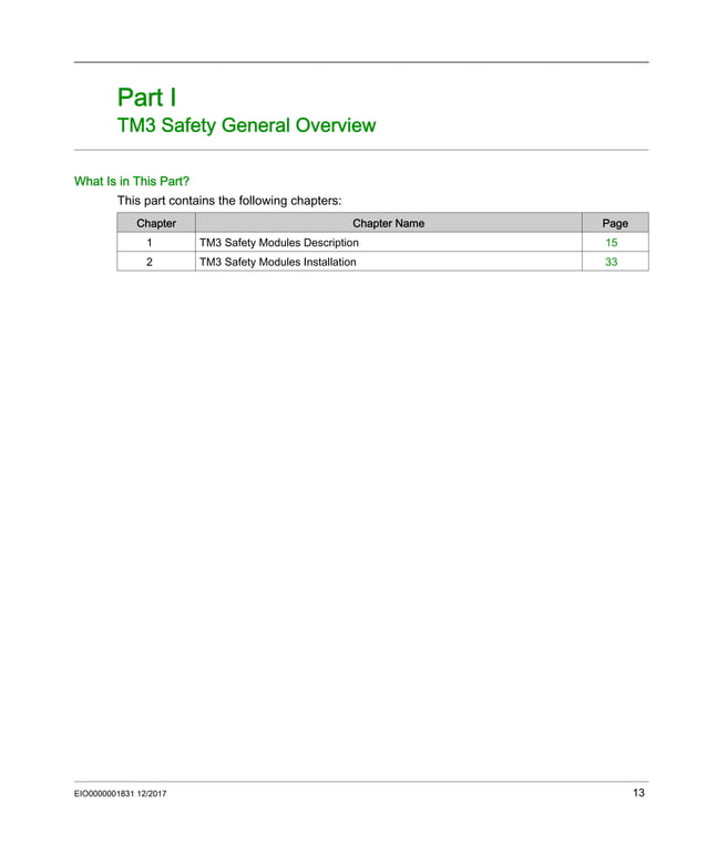 Modicon TM3 - Safety Modules, Hardware Guide.pdf | Technology & Computing