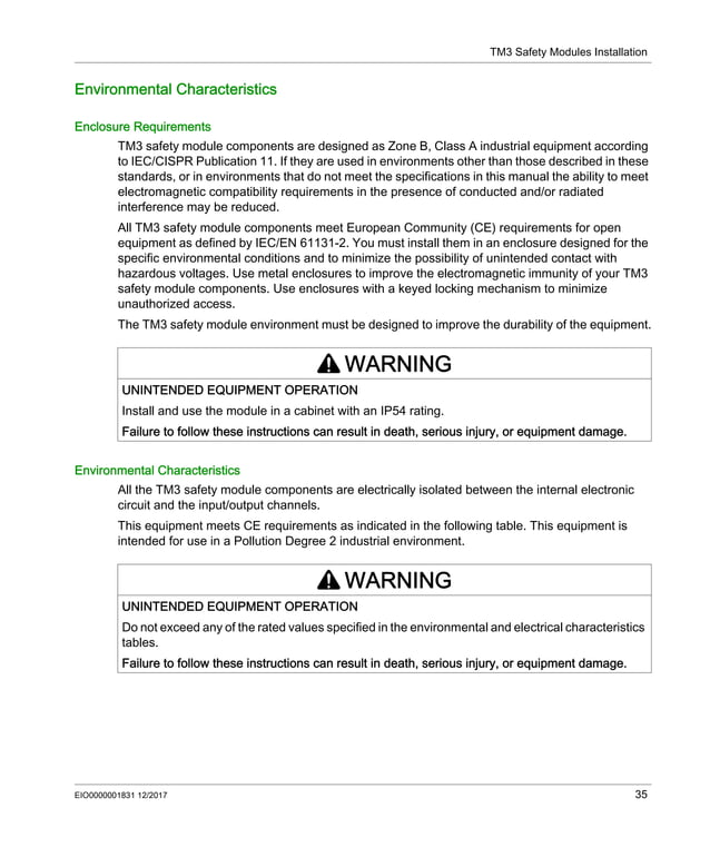Modicon TM3 - Safety Modules, Hardware Guide.pdf | Technology & Computing