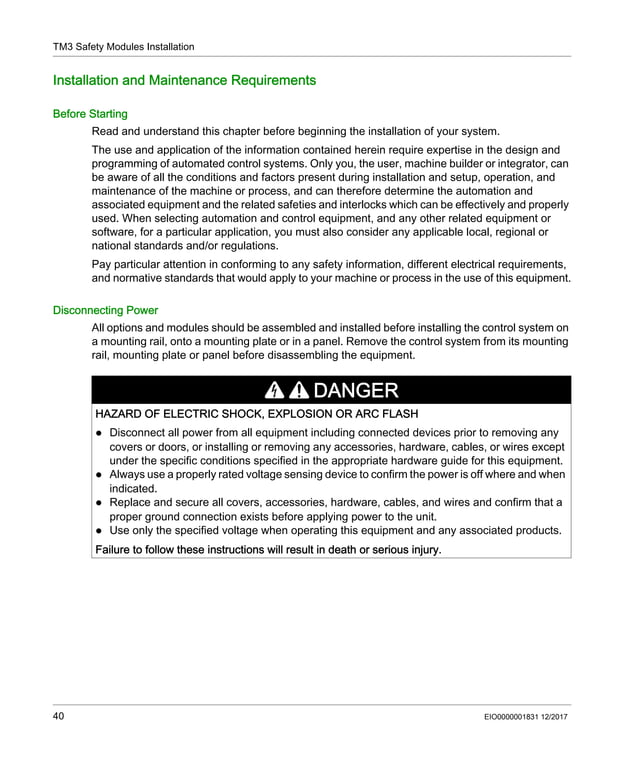 Modicon TM3 - Safety Modules, Hardware Guide.pdf | Technology & Computing