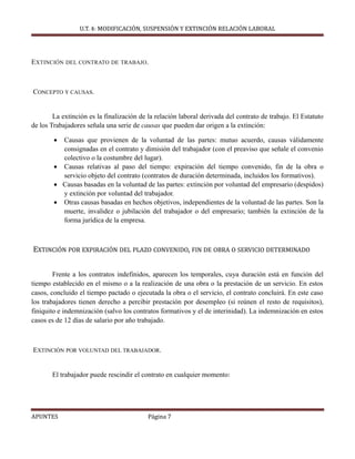 Modificación, suspensión y extinción del contrato | PDF