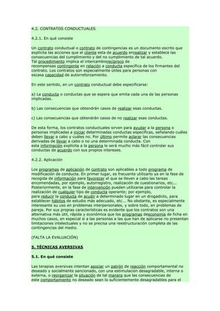 Modificacion de conductas | DOCX