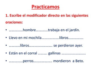 Modificador directo | PPTX