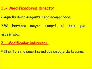Modificadores del sujeto | PPT