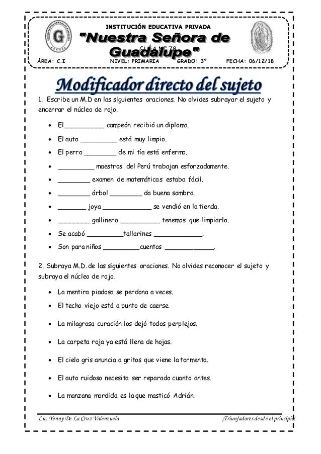 Modificadores directo