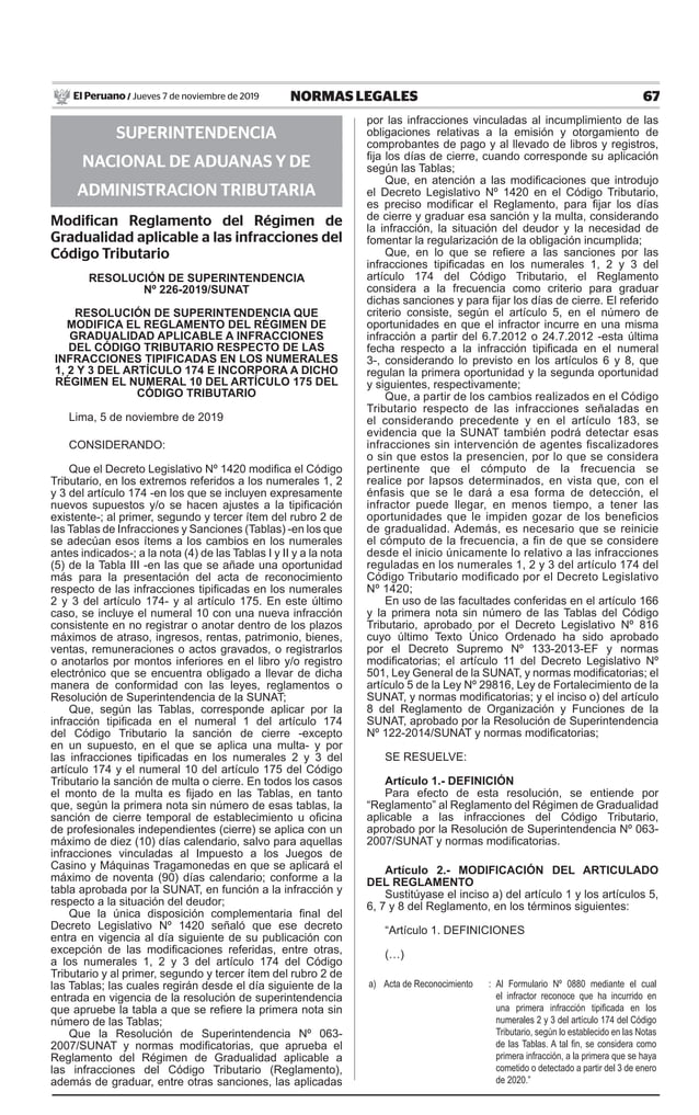 Modifican Régimen De Gradualidad De Multas Tributarias Pdf