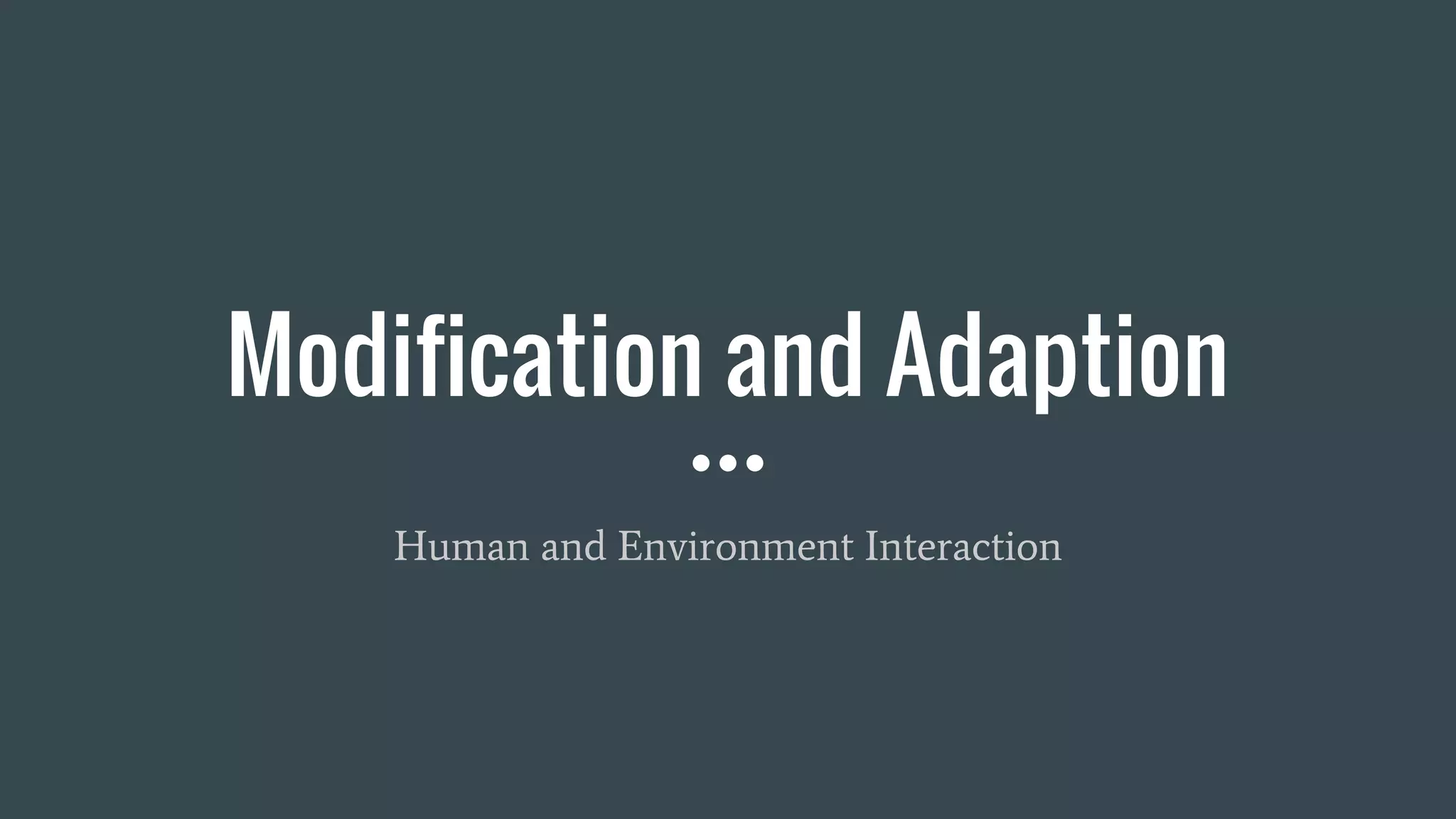 Modification and adaption | PDF