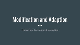 Modification and adaption | PDF