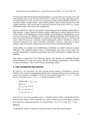 Modification of a heuristic method | PDF