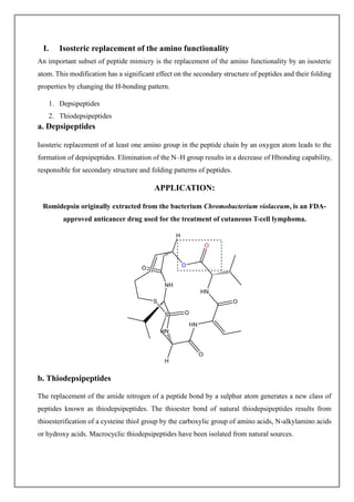 Design of Peptidomimetics by Modification of amino acids PDF notes.pdf