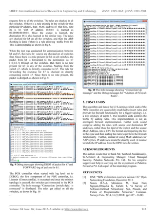 Modification of l3 learning switch code for firewall functionality in pox controller (working on ...