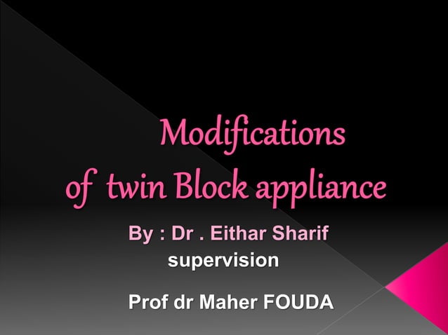 Modification of twin block functional appliance | PPT