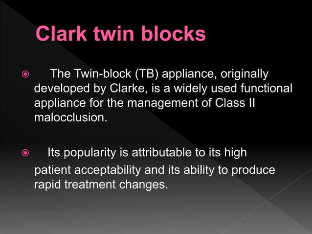 Modification of twin block functional appliance | PPT