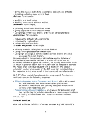 Modifications and accommodations | DOCX