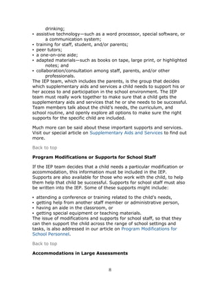 Modifications and accommodations | DOCX