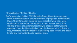 Modifications in handling of segregating generations | PPT