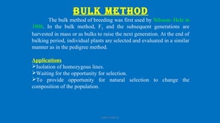 Modifications in handling of segregating generations | PPT