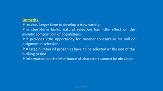 Modifications in handling of segregating generations | PPT