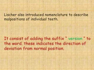 Modifications of angle`s classification | PPTX