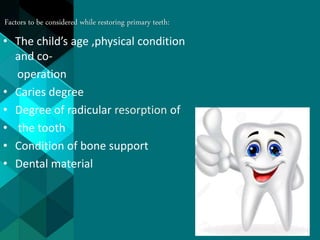 Modifications of cavity preparations in pediatric dentistry | PPTX