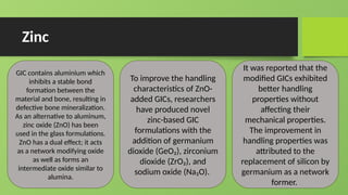 Modifications of Glass Ionomer Cement by Addition of Recently ...