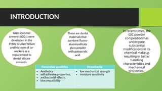 Modifications of Glass Ionomer Cement by Addition of Recently ...