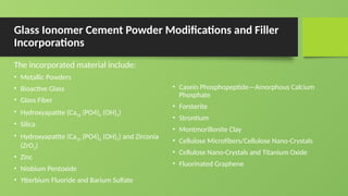Modifications of Glass Ionomer Cement by Addition of Recently ...