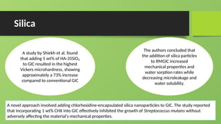 Modifications of Glass Ionomer Cement by Addition of Recently ...