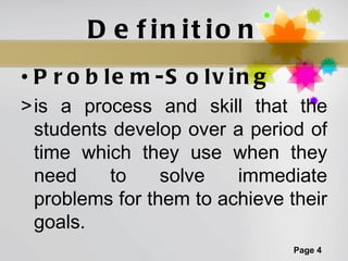 Modification through teaching thinking and problem solving skills | PPT