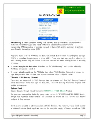 summer internship report on digital banking (Punjab & Sind Bank) | DOCX