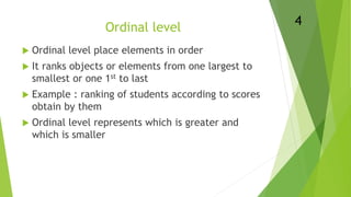 levels of measurements in variables, research methodology | PPTX