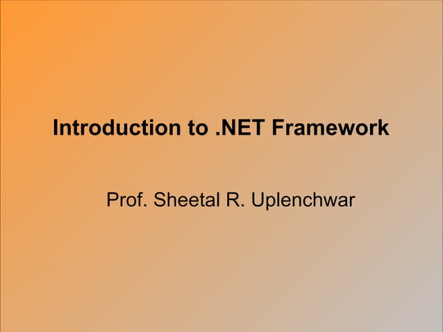 Modified.net overview | PPT | Programming Languages | Computing