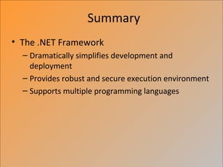 Modified.net overview | PPT | Programming Languages | Computing