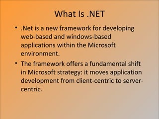 Modified.net overview | PPT | Programming Languages | Computing