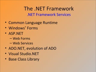 Modified.net overview | PPT | Programming Languages | Computing