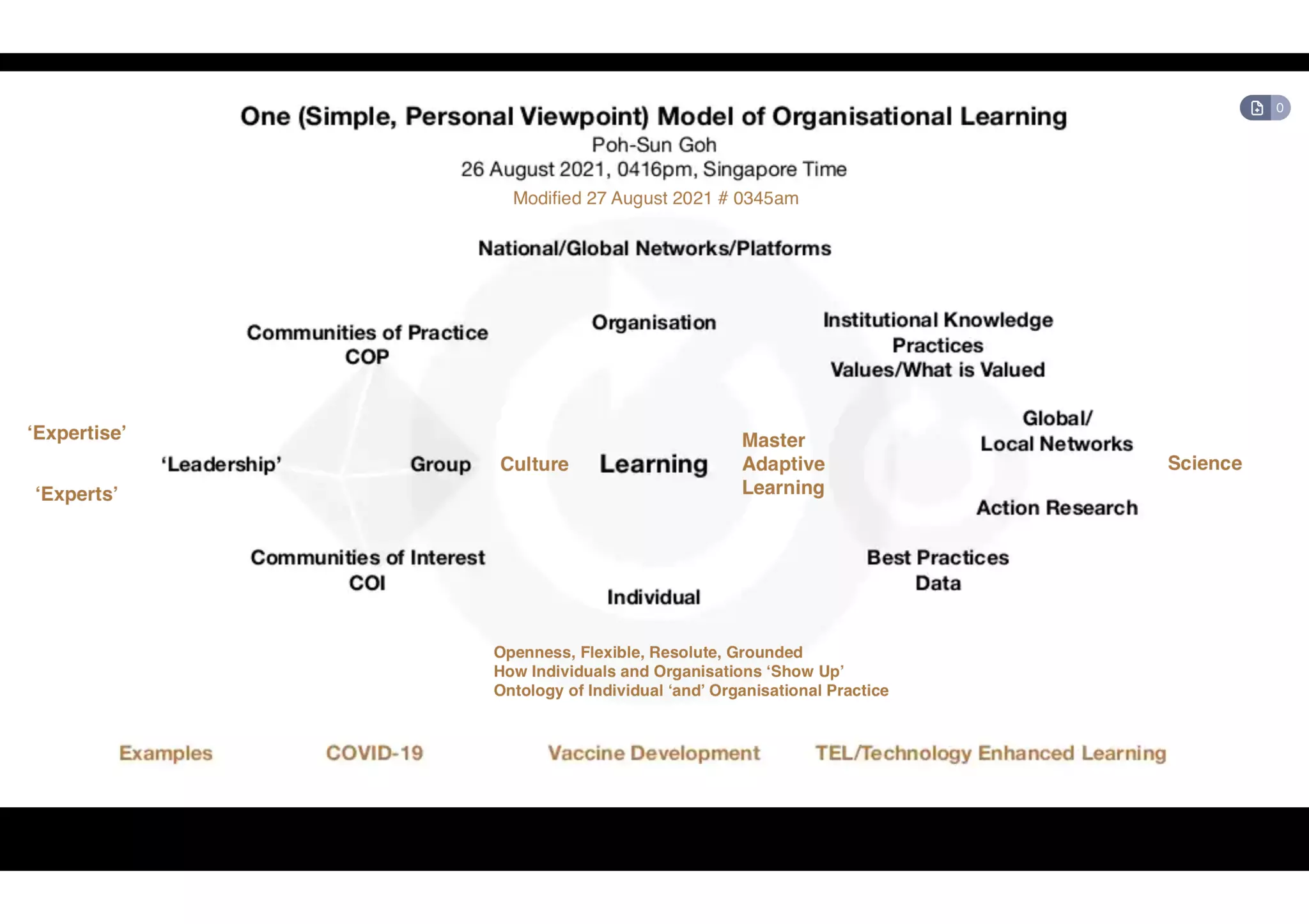 Modified - One simple, personal viewpoint model of organisational ...