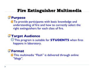 Digital learning object - Fire extinguisher (modified proposal) | PPT