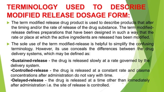 Modified release drug products, Targeted Drug Delivery Systems and ...