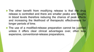 Modified release drug products, Targeted Drug Delivery Systems and ...